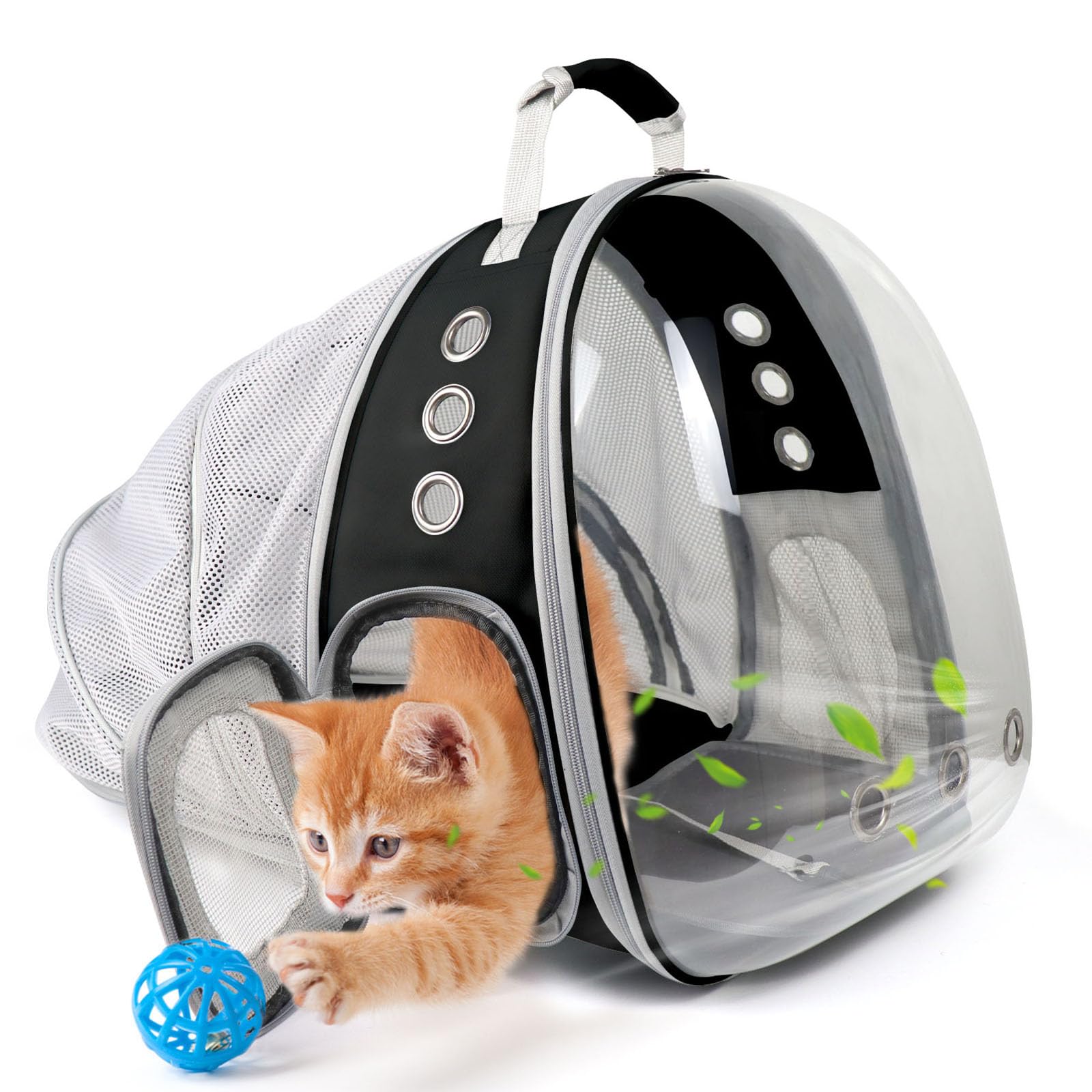 PROKEI Cat Backpack Carrier,Expandable Pet Bubble Backpack Airline ...