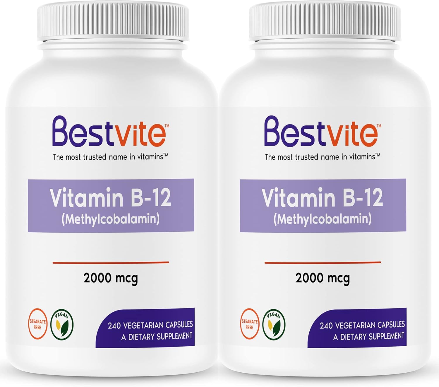 Amazon.com: BESTVITE Vitamin B12 (Methylcobalamin) 2000mcg (480 ...