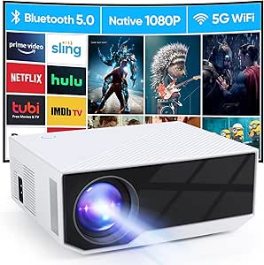 Amazon.com: Projector with Wifi and Bluetooth, Wielio 500 ANSI Native ...