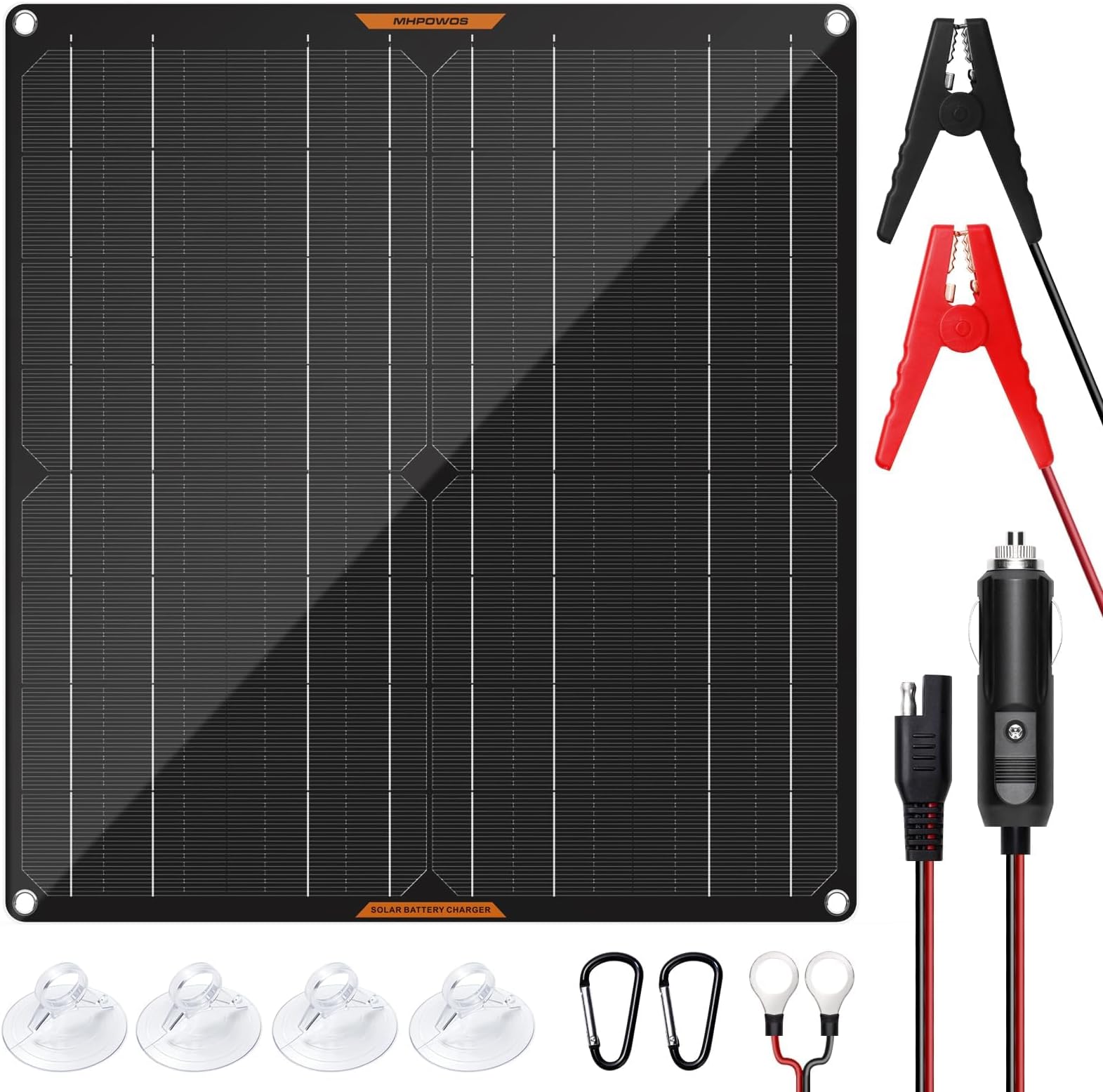 Amazon.com: SUNER POWER 18W 12V Solar Battery Trickle Charger ...