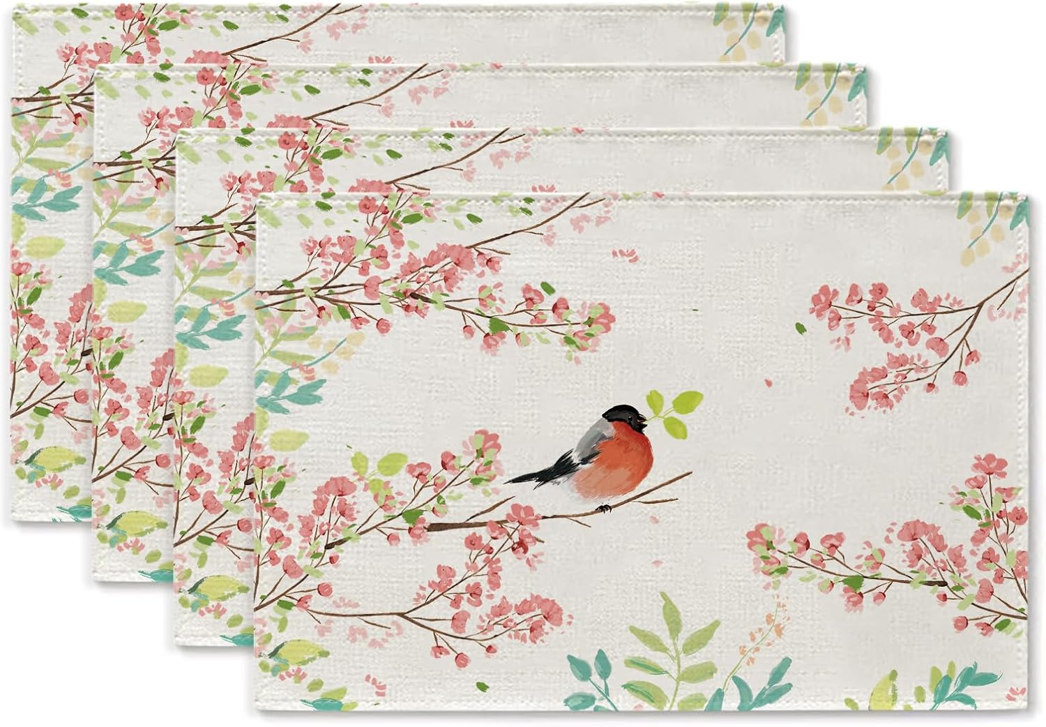 Amazon.com: GPGHE Spring Placemats Set of 4 Cardinal Flowers Branch ...