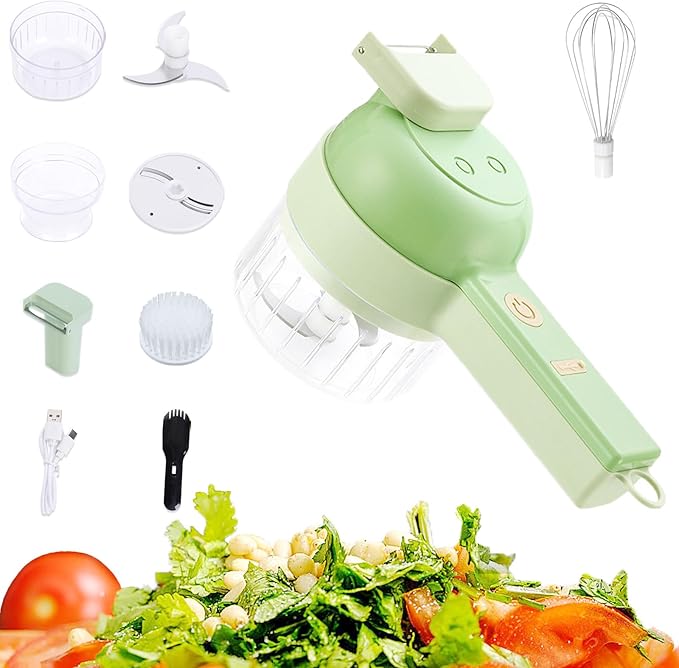 Amazon.com: 5 in 1 Electric Vegetable Chopper Set, Electric Food ...