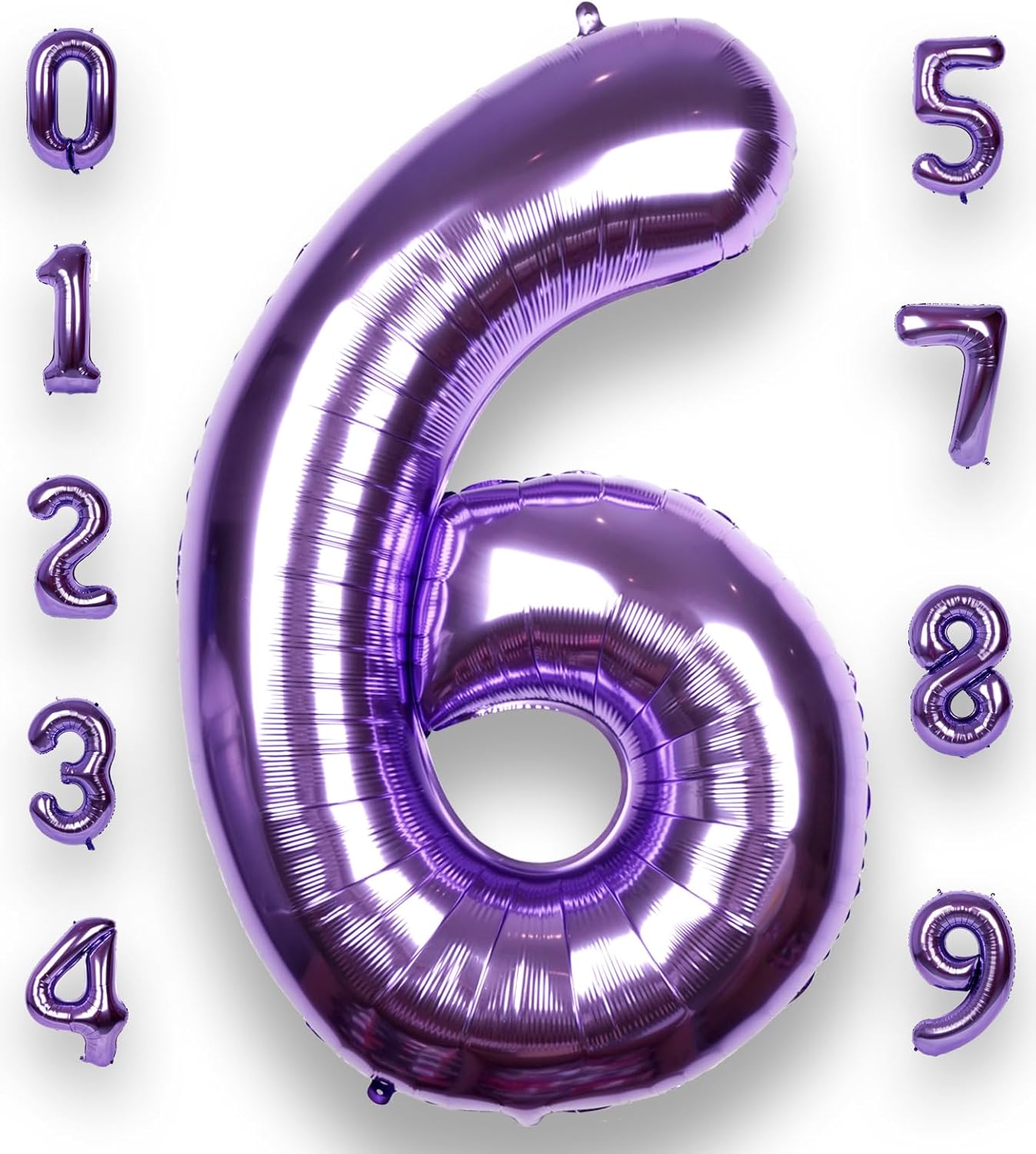 Amazon.com: RainbowQ Party 6 Balloon Number 40 Inch for Boy or Girl Big ...