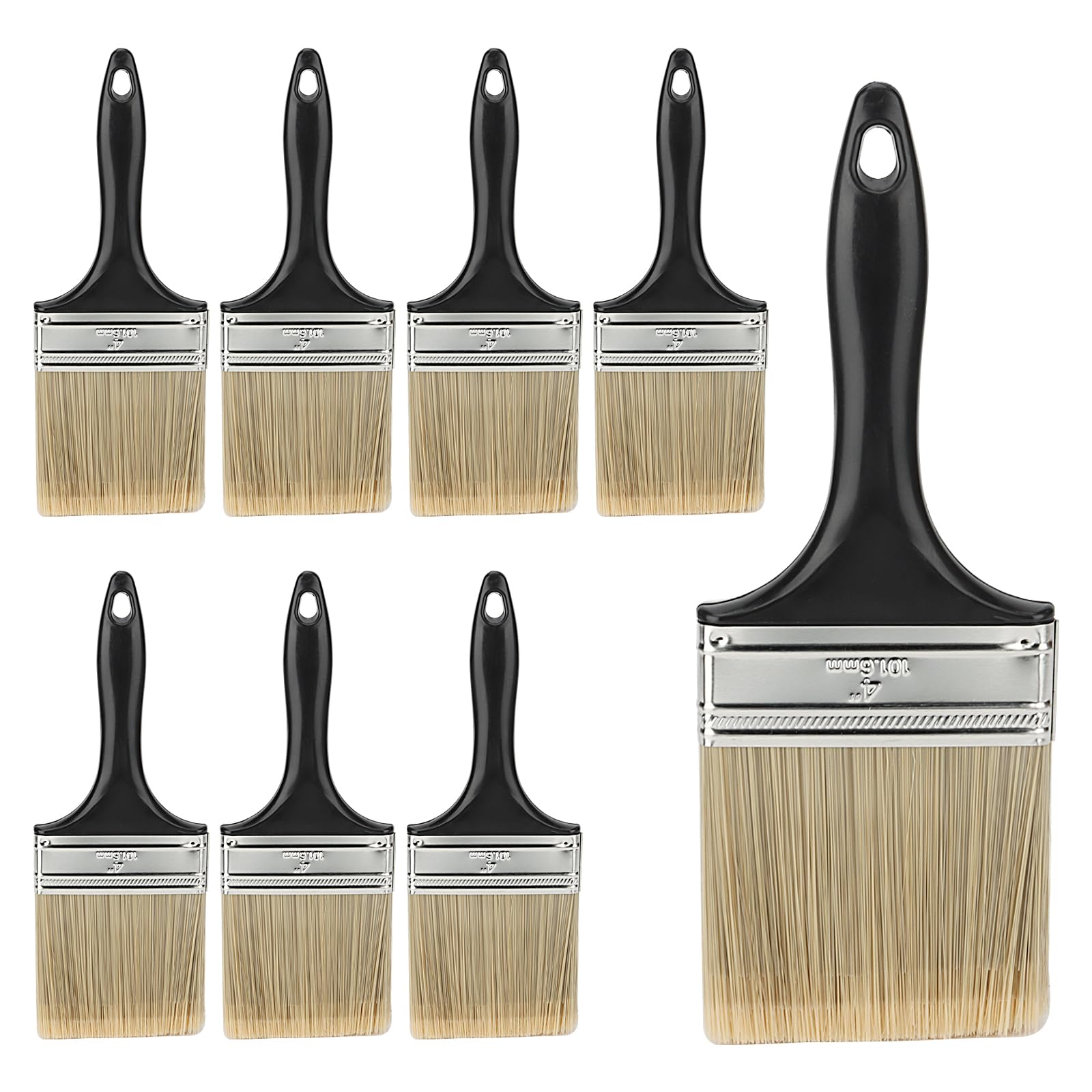 Amazon.com: SOUJAP 8PCS 4 Inch Paint Brushes Bulk, Plastic Handle Paint ...