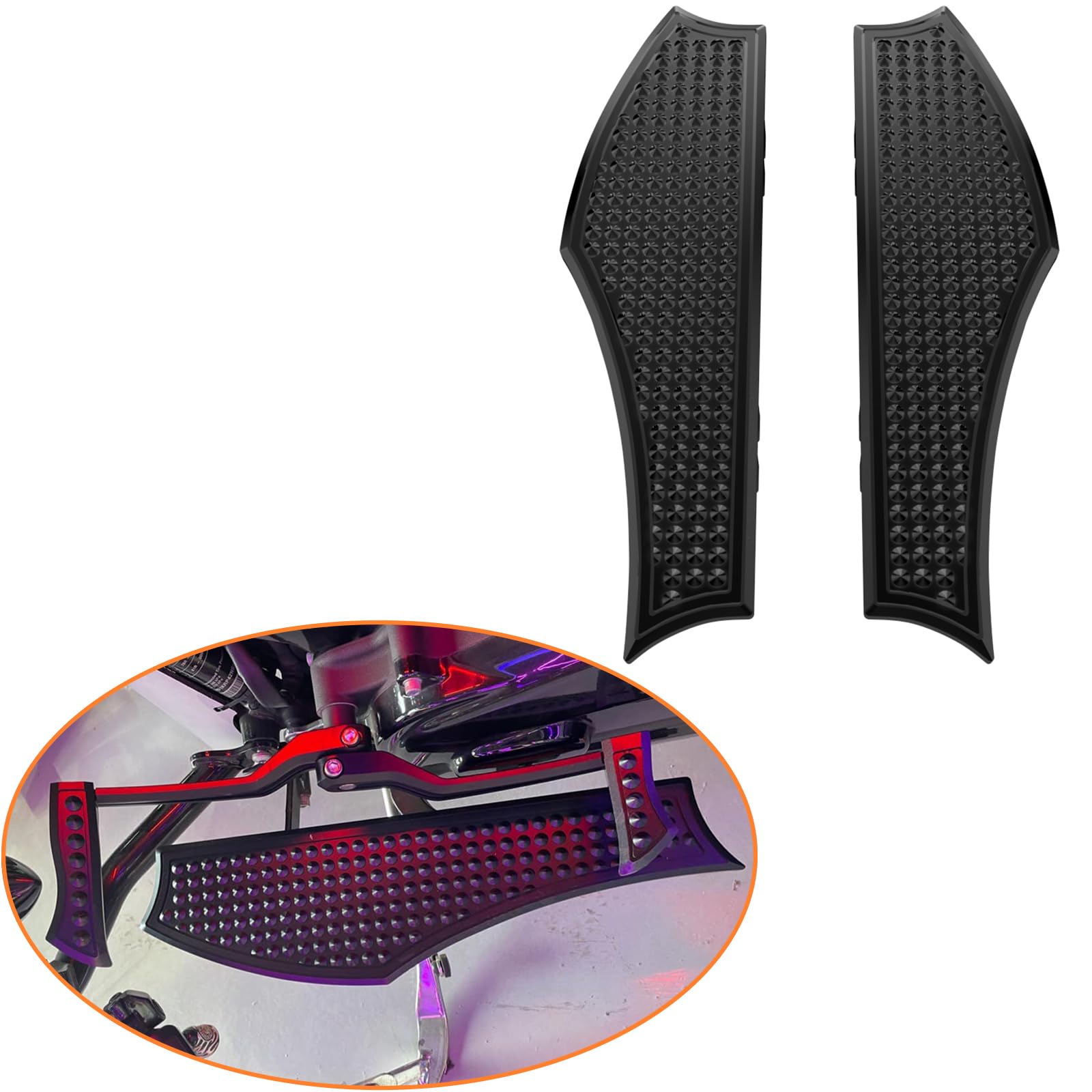 Amazon.com: Harley Driver Footpegs Motorcycle Front Rider Floorboards ...