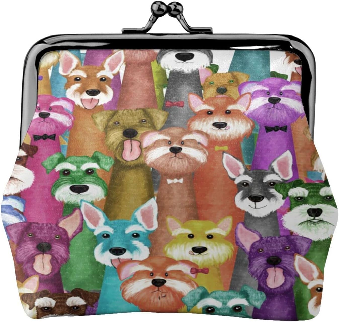 Amazon.com: Cute Schnauzer Dogs Puppy Colorful Rainbow Tie Dye Print ...