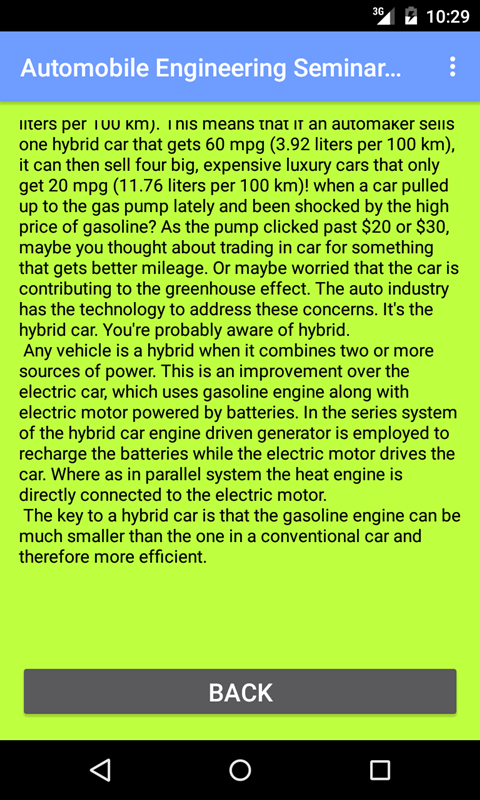 Automobile Engineering (AE) Seminar Topics - App on Amazon Appstore