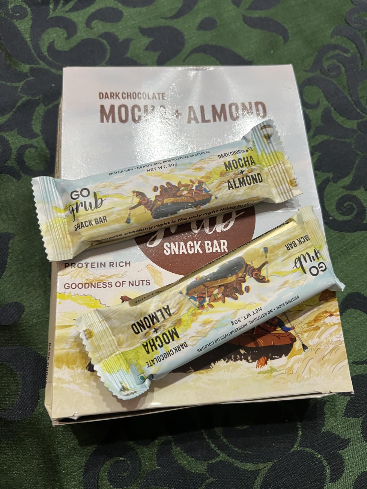 Go Grub - Dark Chocolate Snack Bar | Mocha Energy Bars with Whole Nuts ...