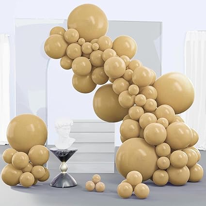Amazon.com: PartyWoo Tan Balloons 140 pcs Different Sizes of 18 12 10 5 ...