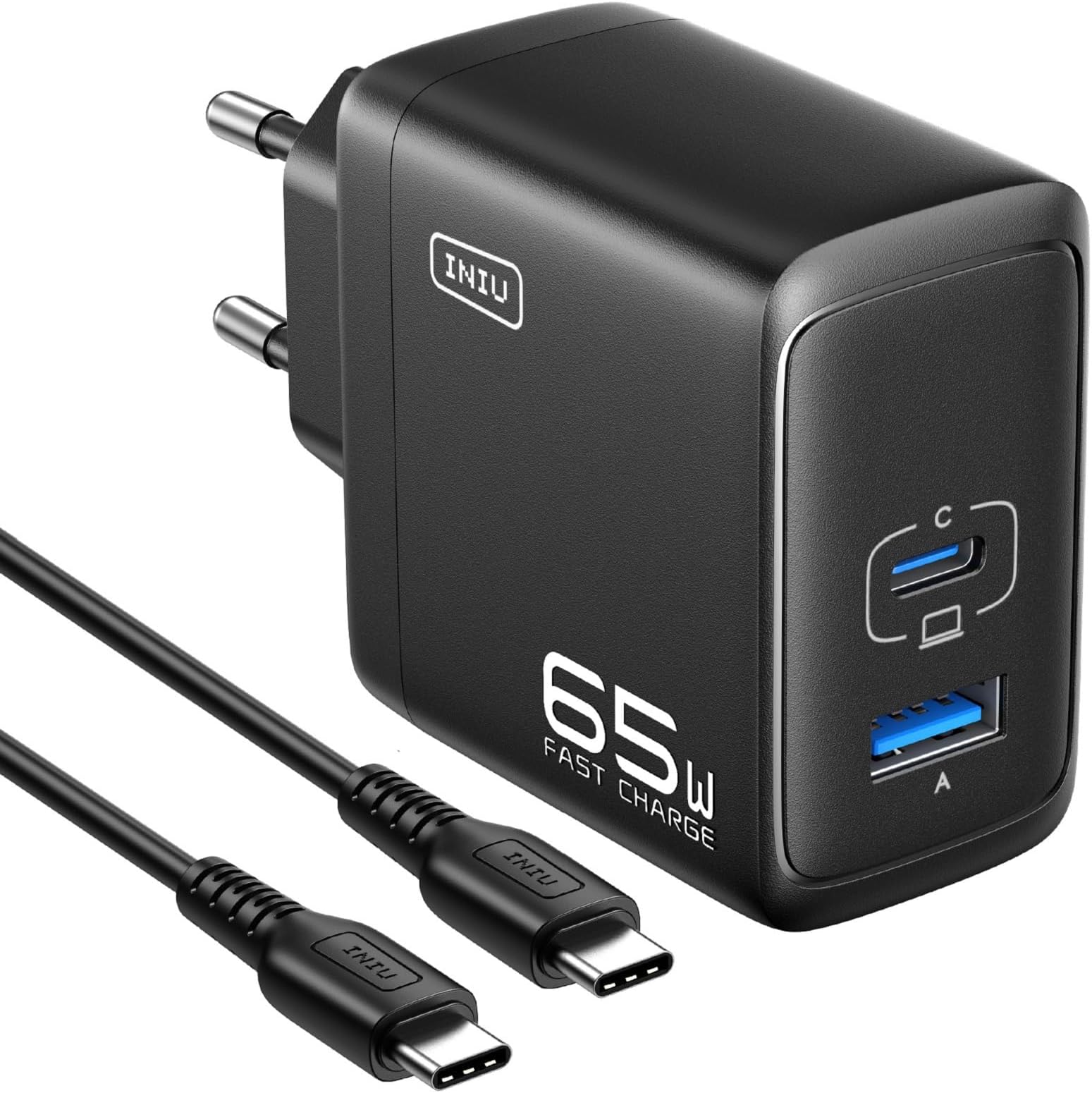 Chargeur USB C, INIU Rapide 30W [2-Port/USB C+USB A] Type C Charger ...