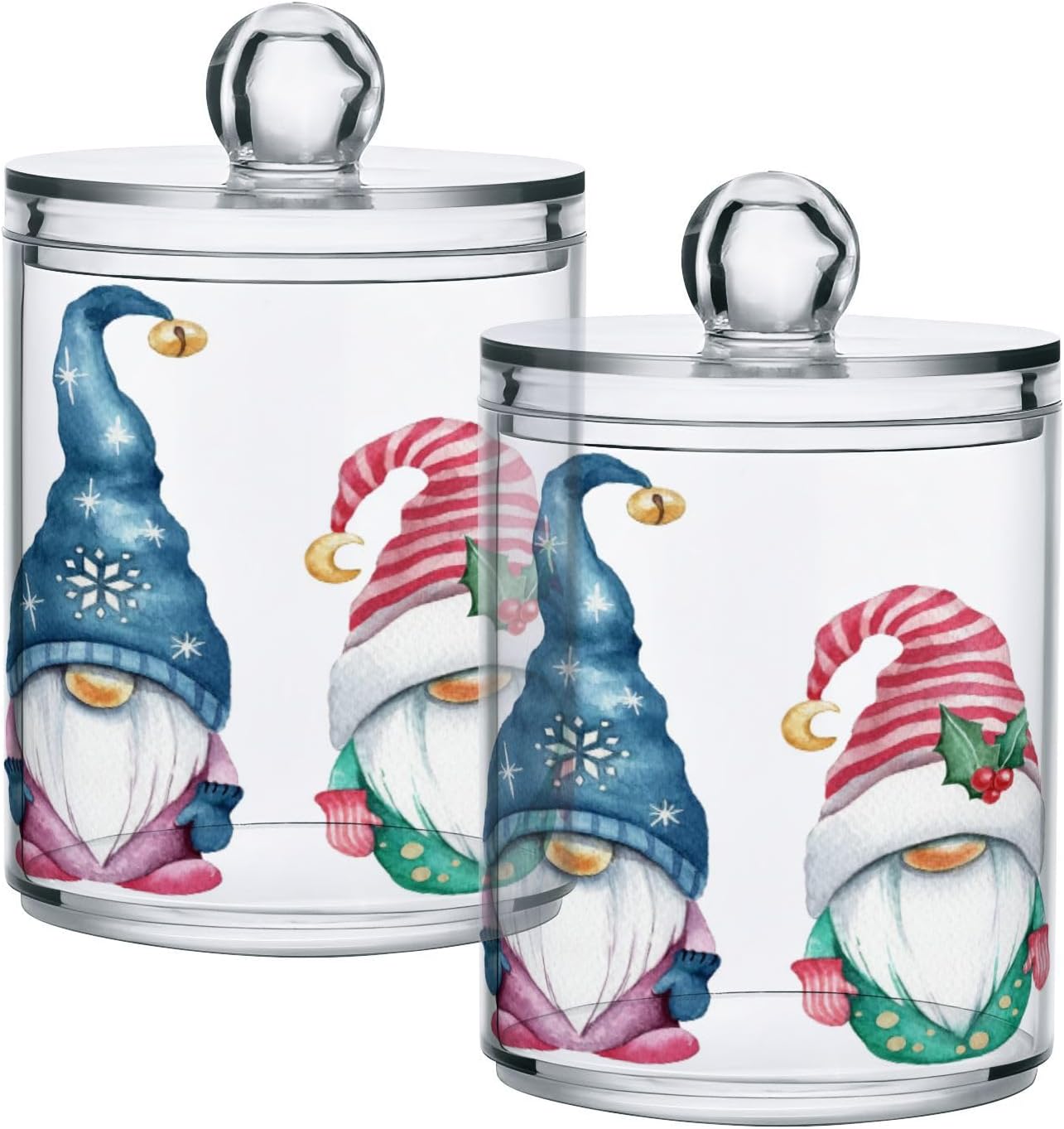 Amazon.com: Zhirexin Cute Christmas Gnomes 2PC Airtight Transparent ...