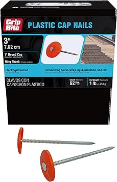 Amazon.com: Grip Rite 3PRCAP1 1.150 lb Electro Galvanized Round Plastic ...