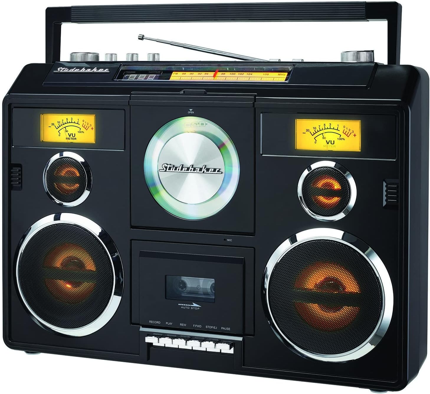 Amazon.com: Ion Audio RETROROCKER2 Retro Rocker 2 Boombox with ...