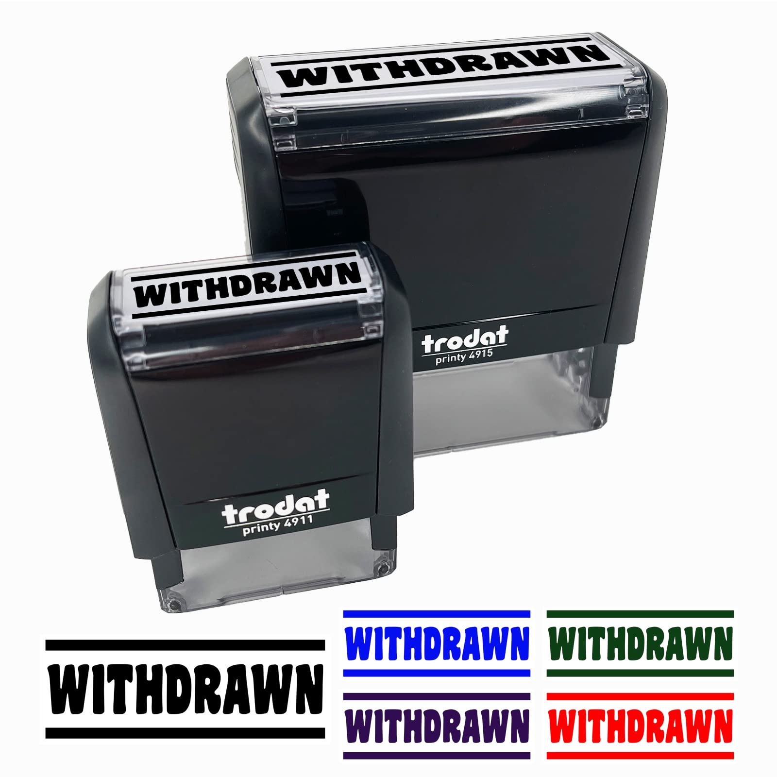 Amazon.com : Withdrawn Bank Check Self-Inking Rubber Stamp Ink Stamper ...