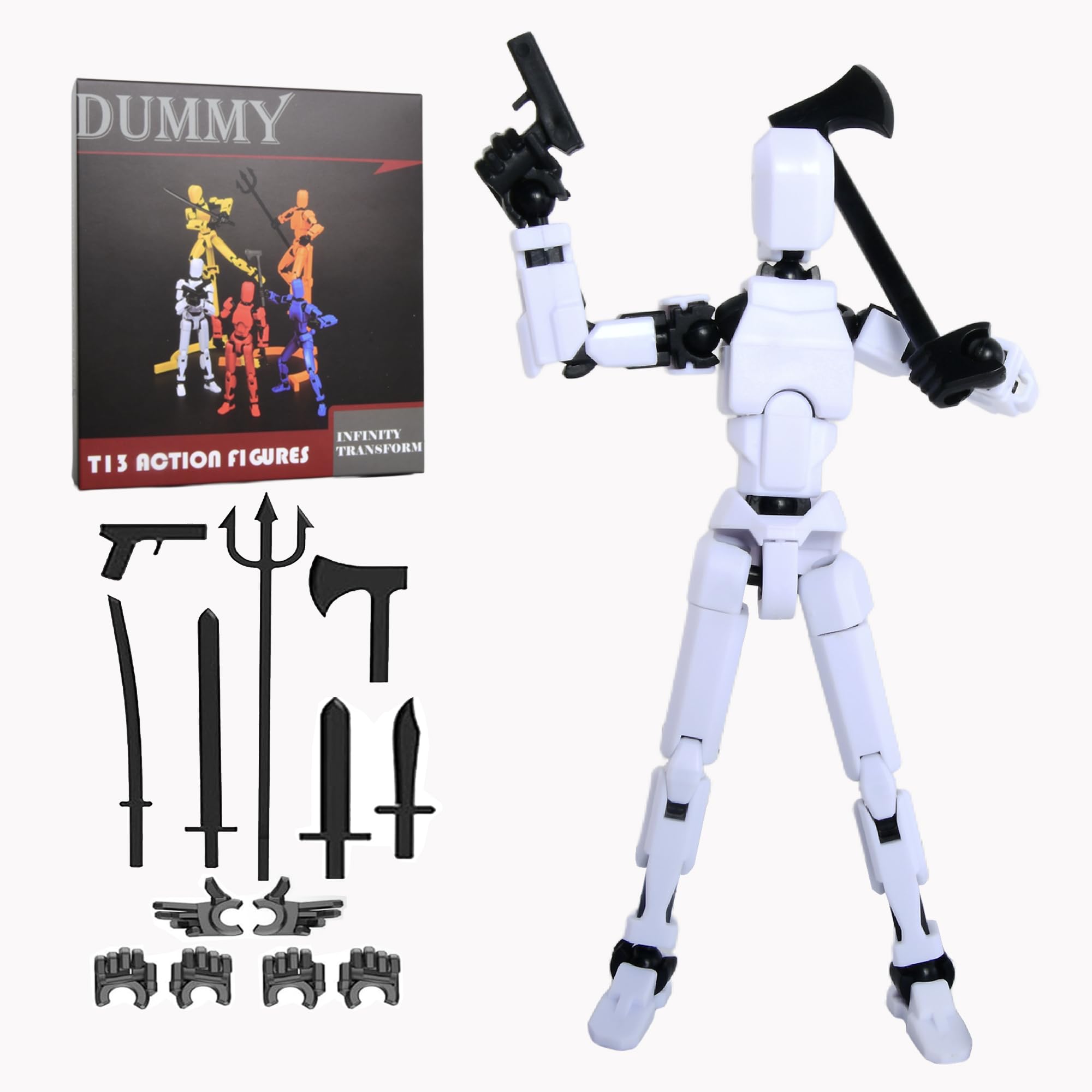 Amazon.com: T-13 Action Figure with Pose Stand,Anime Robot Building Toy ...