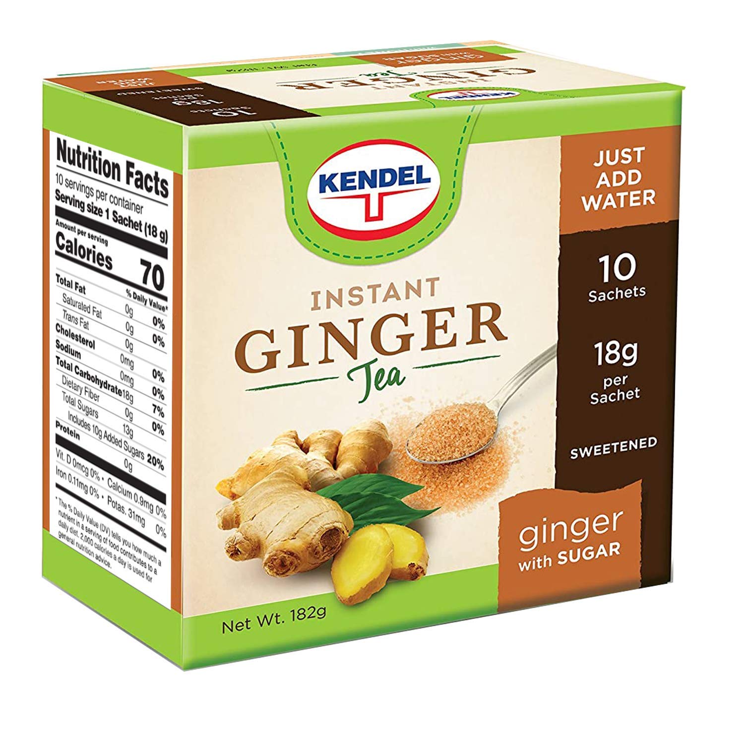 Amazon.com : Kendel Instant Ginger Drink with Sugar, Made from Real ...