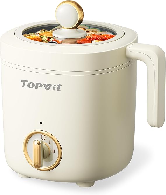 Amazon.com: TOPWIT Hot Pot Electric Pot for Cooking, Ramen Cooker 1.2L ...