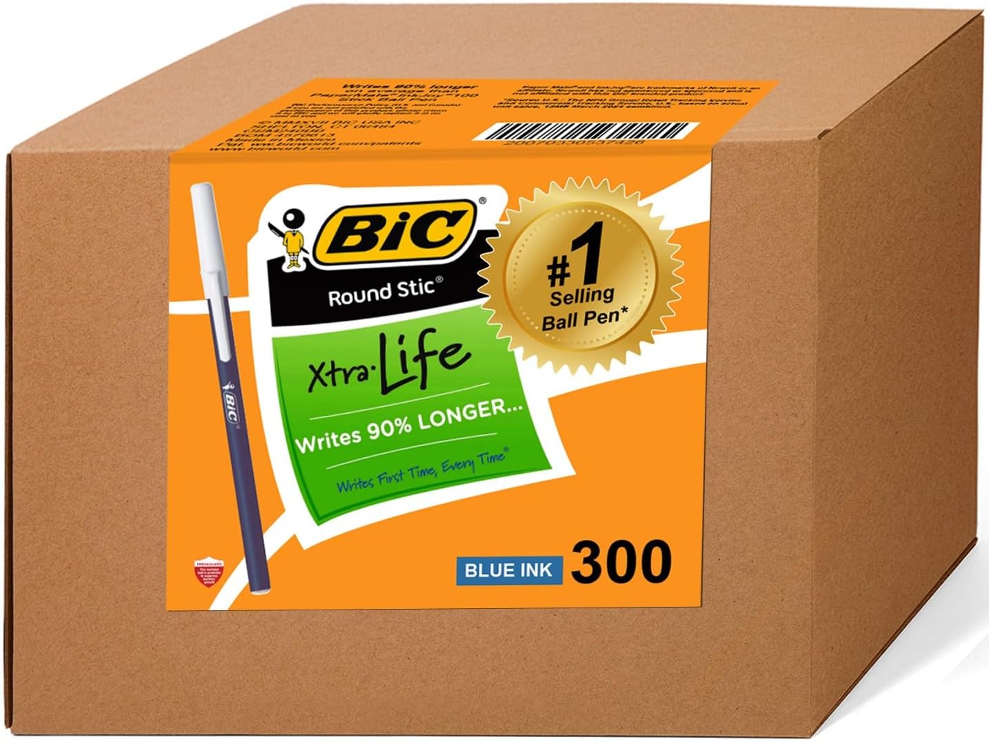 Amazon.com : BIC Round Stic Ball Pen, Medium Point, 1.0 mm, Red Ink ...