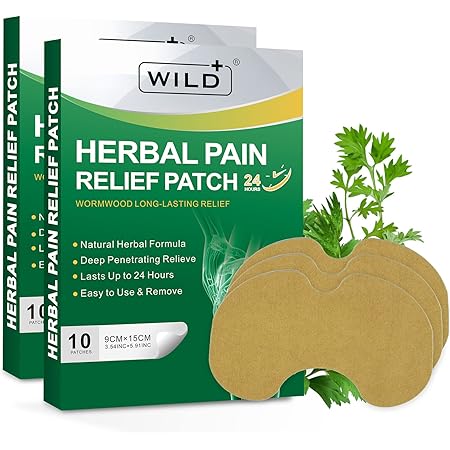Amazon.com: WILD+ 20 Pcs Pain Relief Patches, Warming Herbal Knee ...