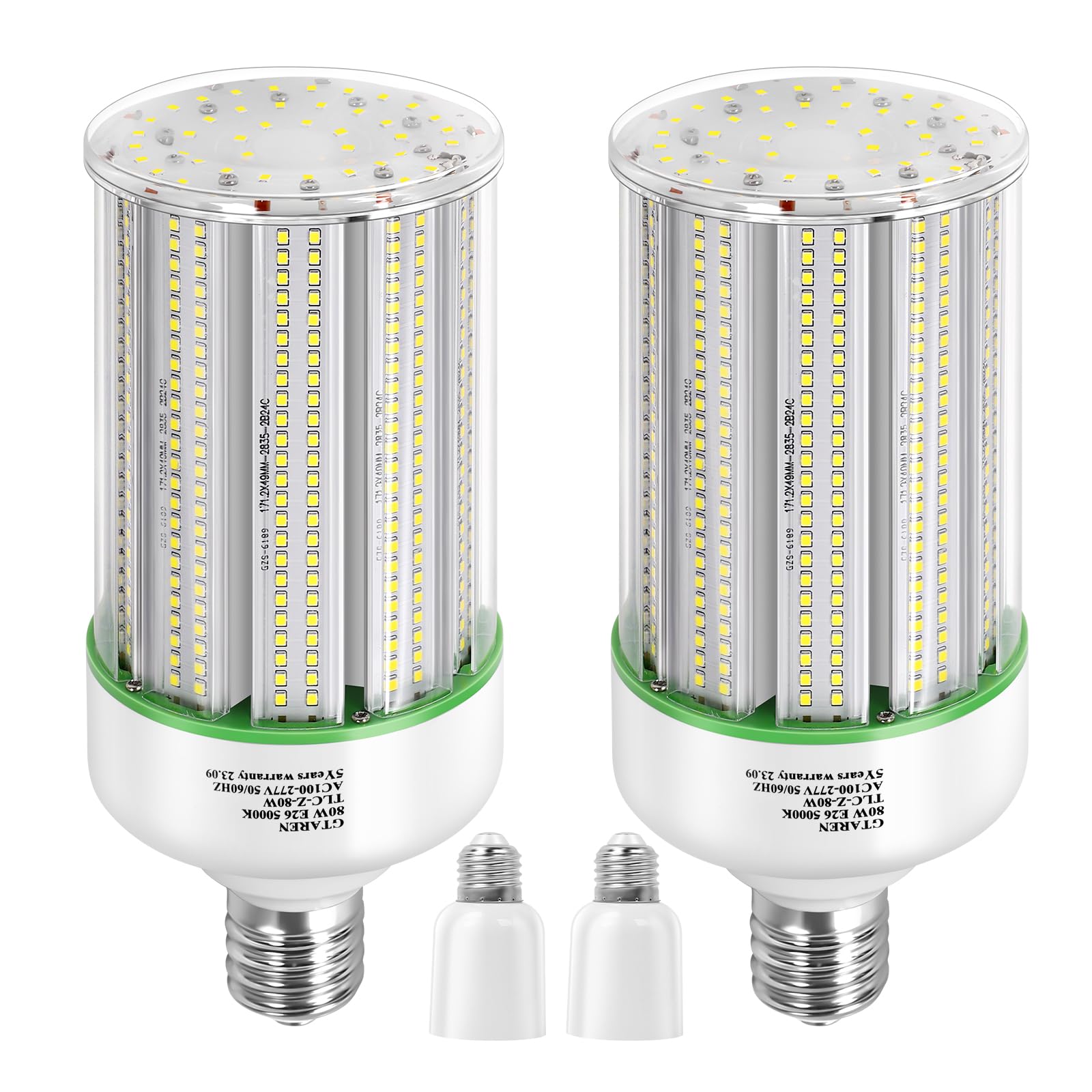 80W LED Corn Light Bulb 2pack,250 Watt Metal Halide HPS CFL HID lamp ...