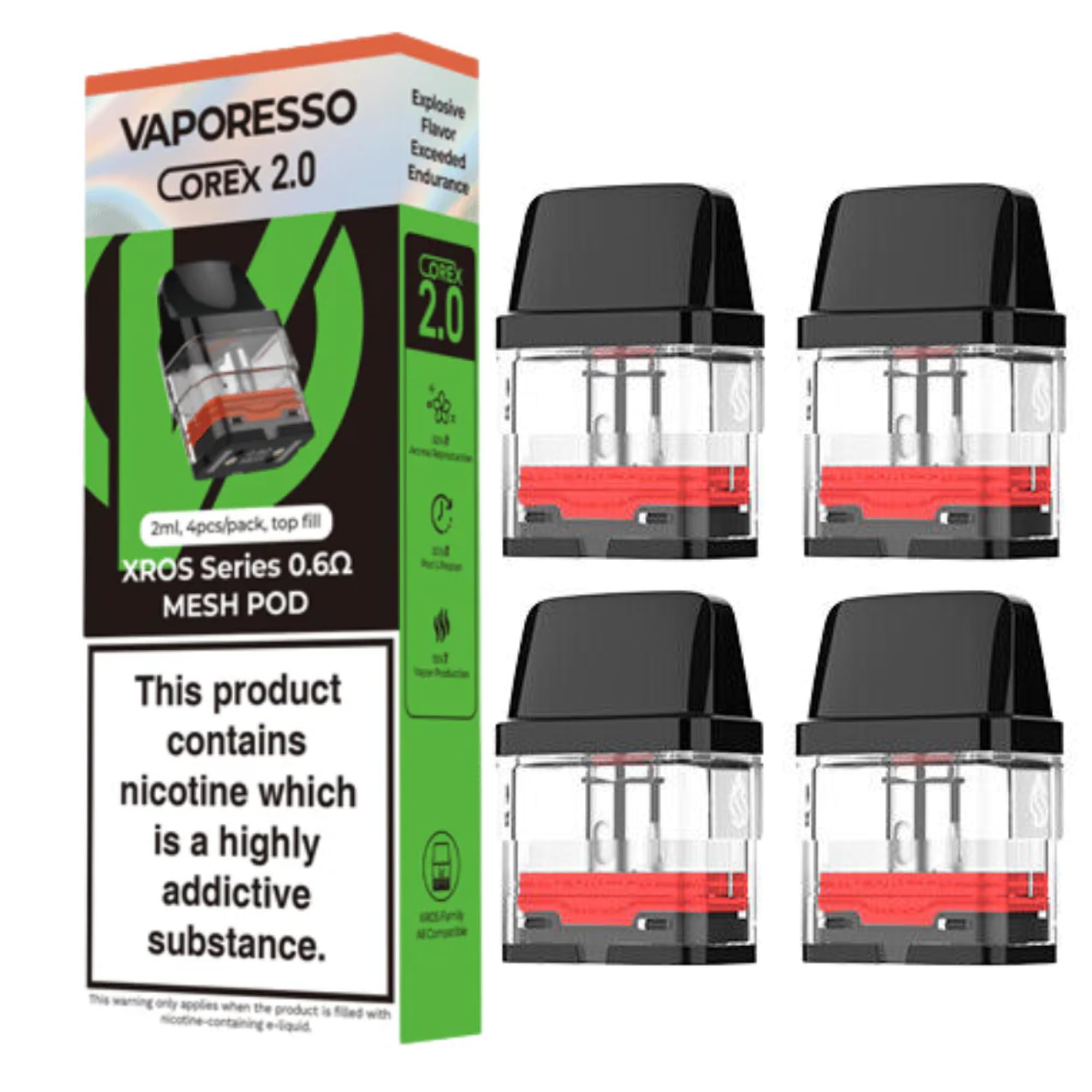 Vaporesso Xros 3 Pods 0.6ohm VAPORESSO XROS POD, Vaporesso Xros 3 Mini ...
