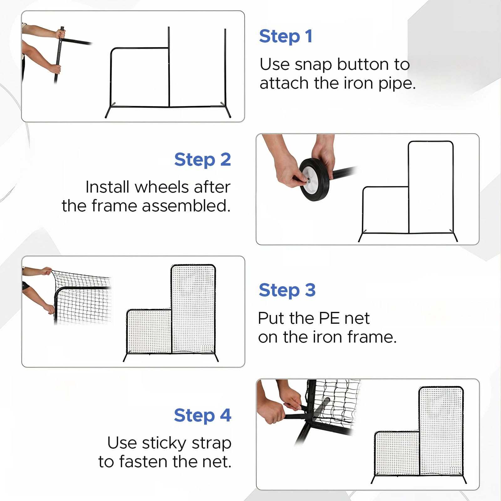 AKA Sports L Screen NET (7x7FT, Baseball Pitching Net), Baseball ...