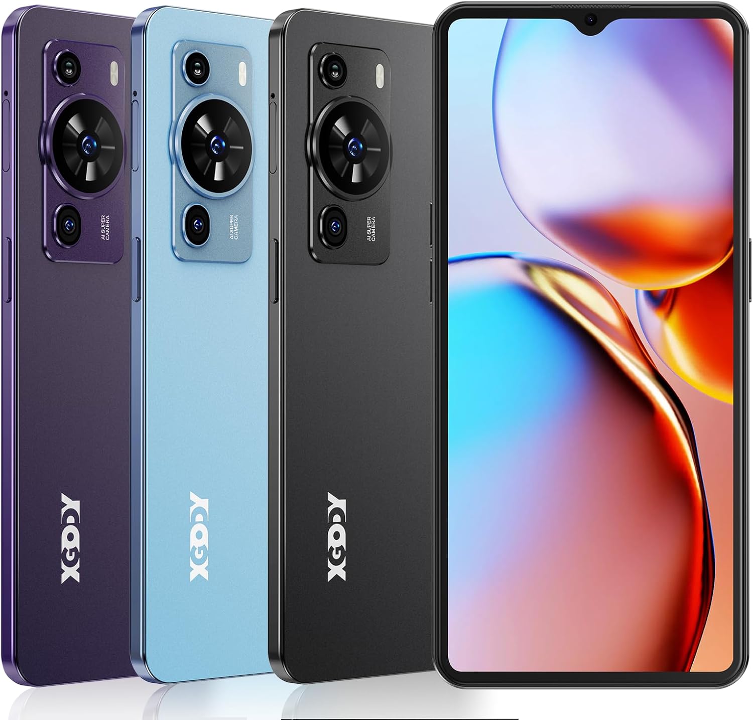 Amazon.com: Xgody Mate50 3GB+32GB Octa-Core 4G Unlocked Phones, 6.56 ...