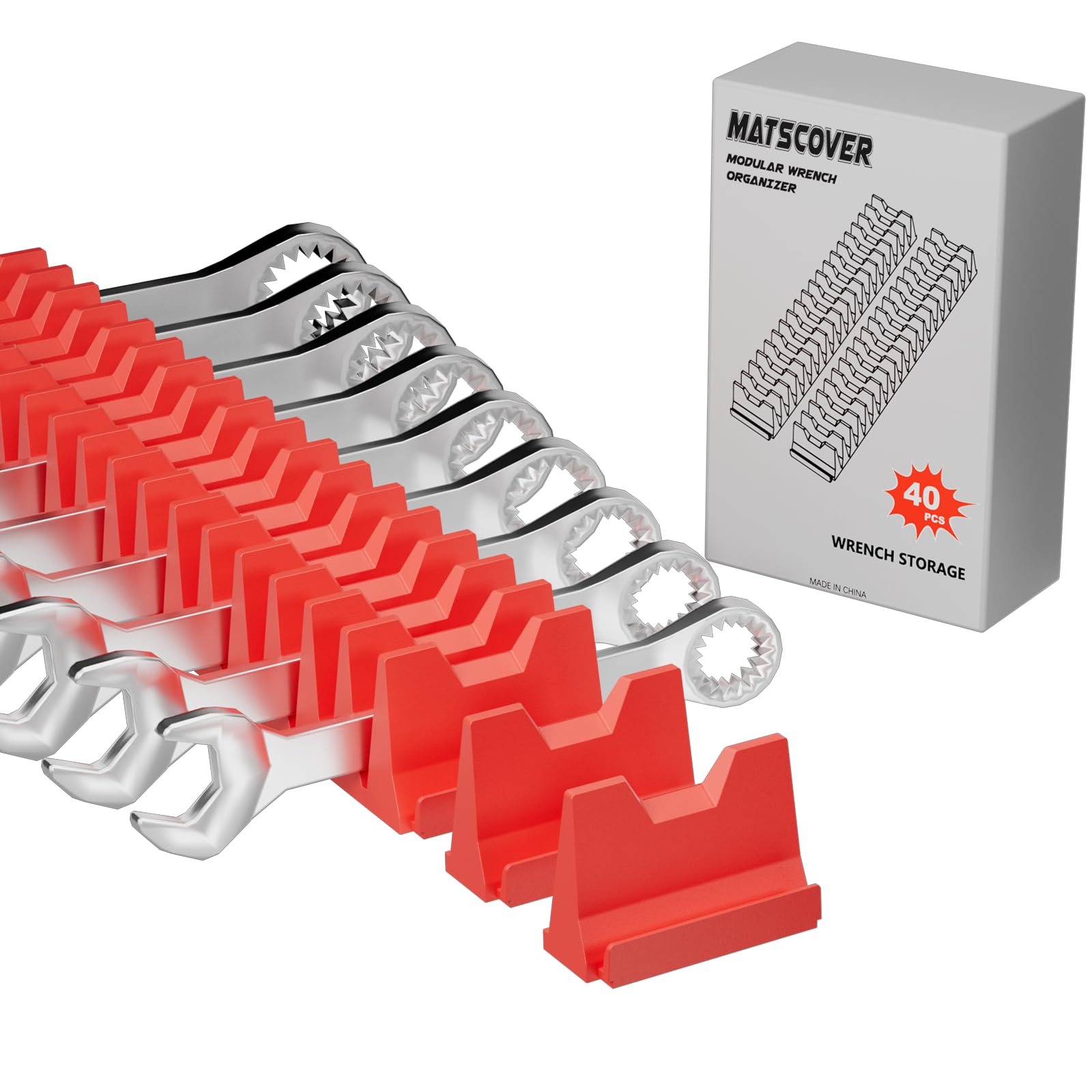 40PCS Modular Wrench Organizer Wrench Holder - Wrench Tool Organizers ...