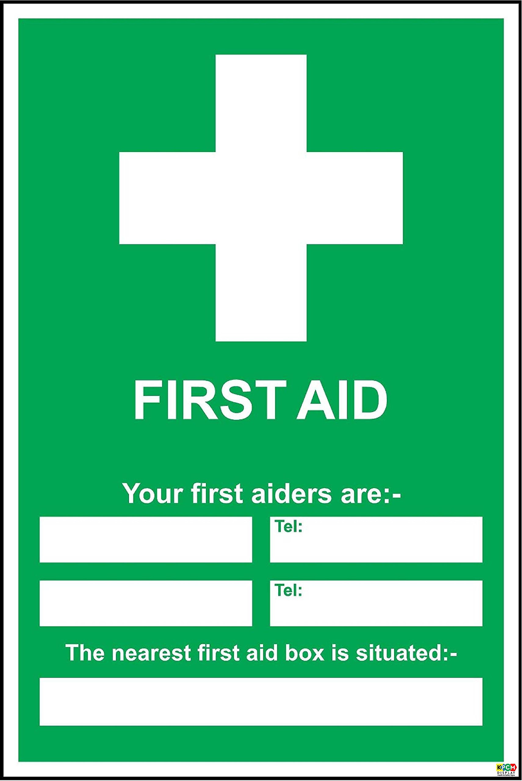 First AID Location INFO - A4 Health and Safety Sign in Rigid PVC ...