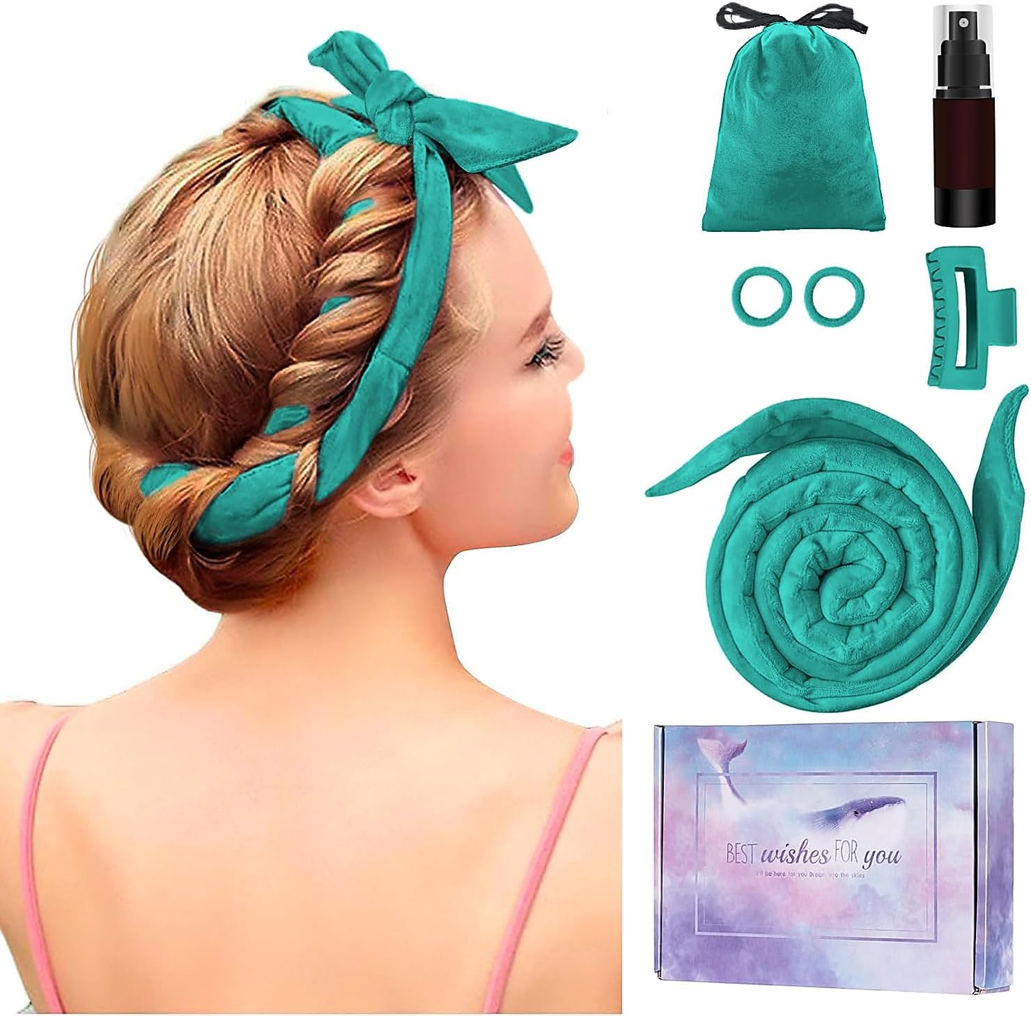 Amazon.com: Heatless Curling Rod Headband, Upgraded 60" Extra Long ...