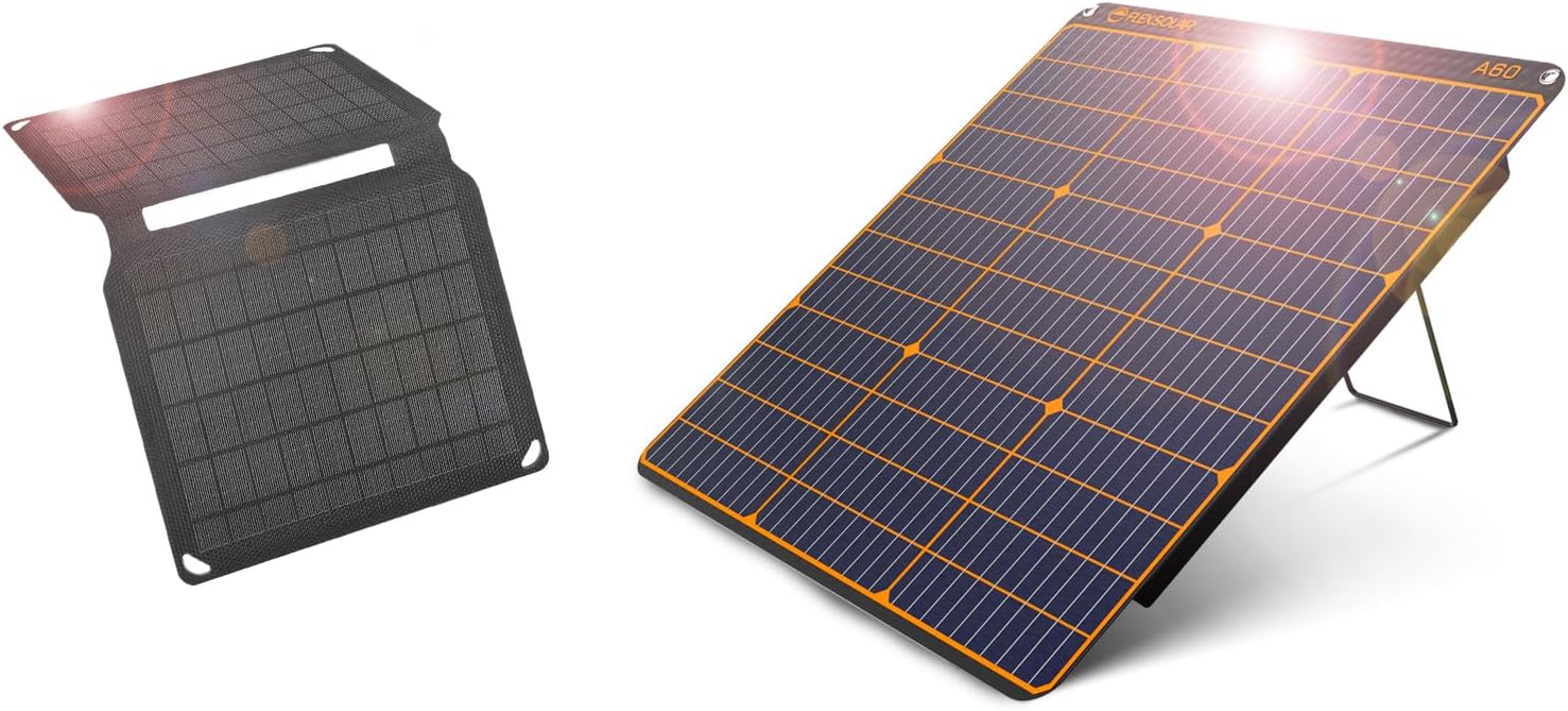 Amazon.com : FlexSolar 60 Watt Solar Panel for Small Power Station and ...