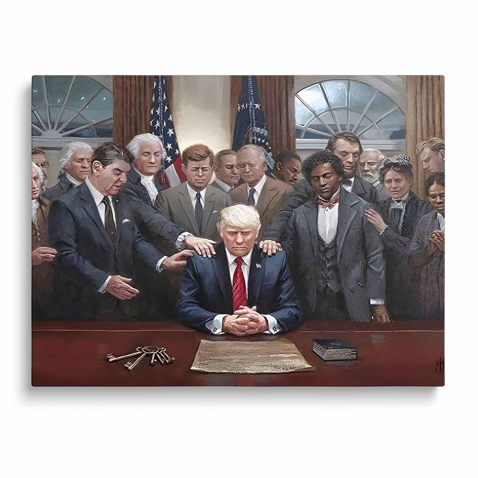 Amazon.com: Donald Trump 2024 USA Presidential Election Canvas Wall Art ...