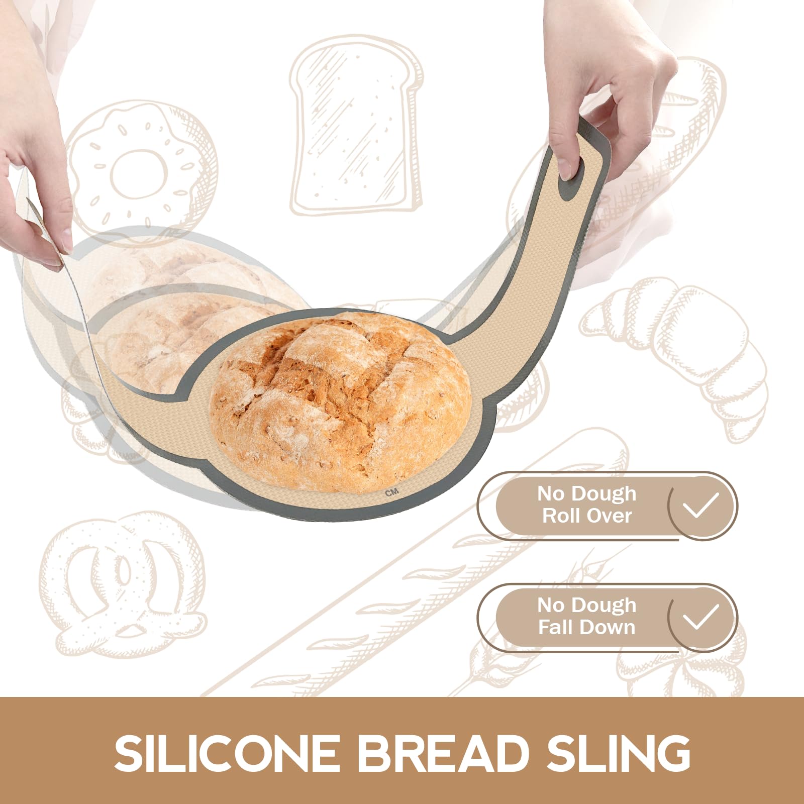 Snapklik.com : Silicone Bread Sling, 2 PCS Baking Mats For Dutch Oven ...