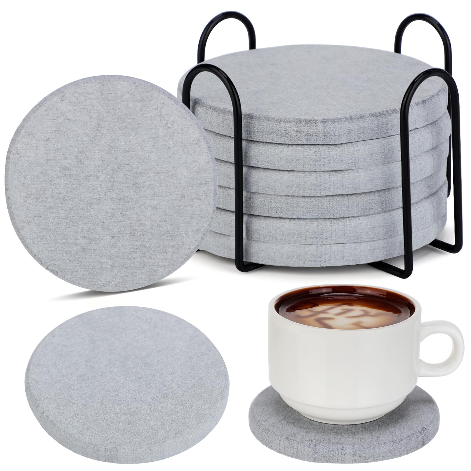 Amazon.com: Yaomiao 6 Pcs Diatomaceous Earth Coaster Absorbent Round ...