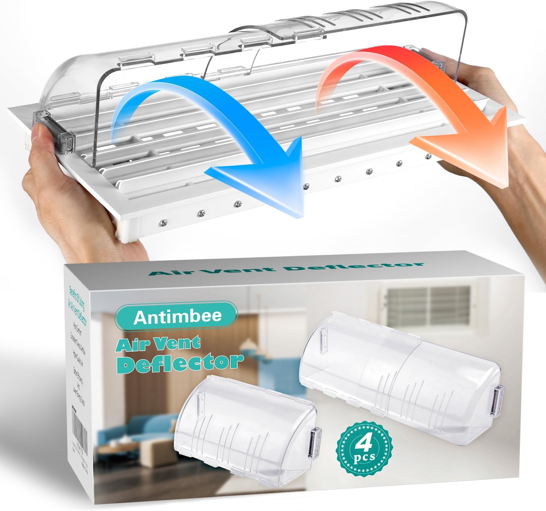 Magnetic Air & Hear Deflectors, 9”-15.5” Adjustable Vent Deflector for ...