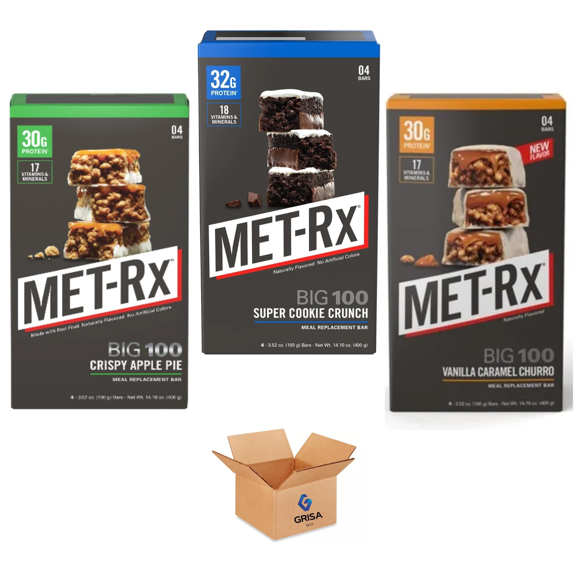 Buy Meal Replacement Bars/MET Rx Big 100 Colossal Protein Bars/Variety ...