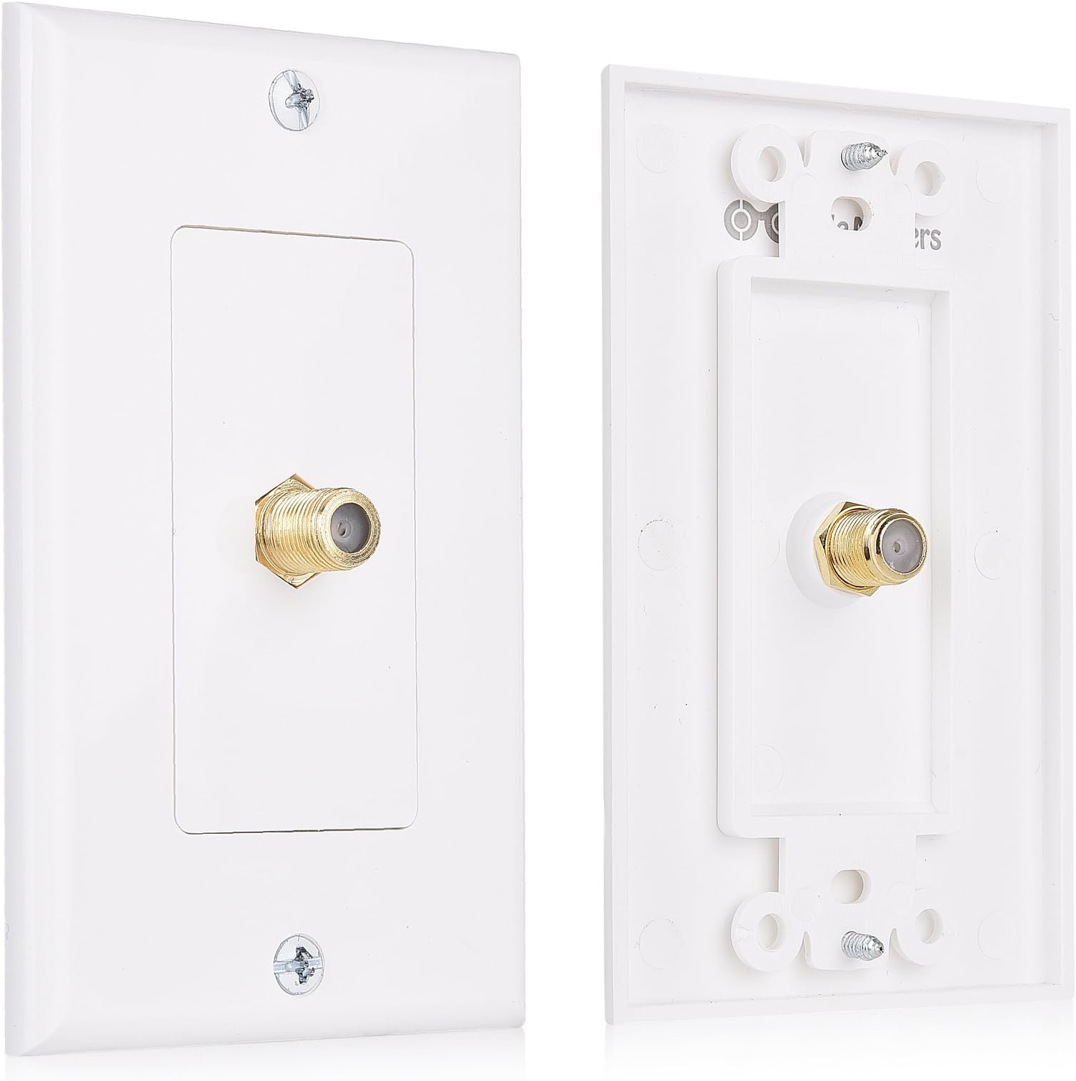 Amazon.com: Cooper Wiring Devices 1172A 1-Gang Coaxial Cable Wall Plate ...