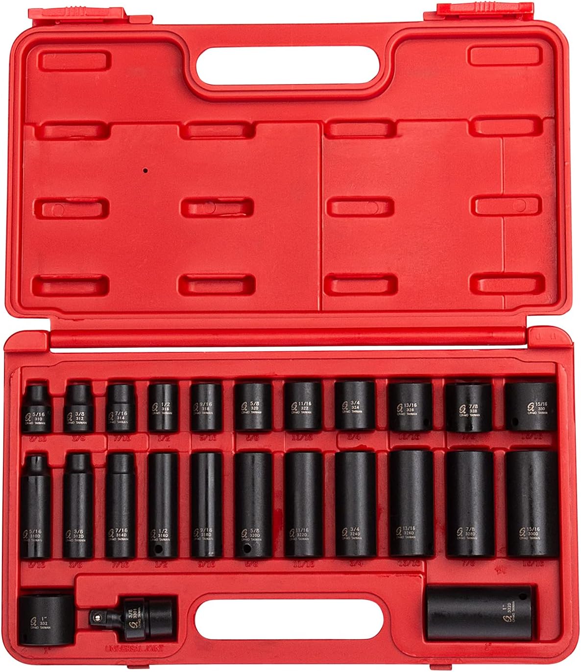 Sunex 80-Piece 3/8" Drive Master Impact Socket Set - SAE/Metric, 5/16 ...