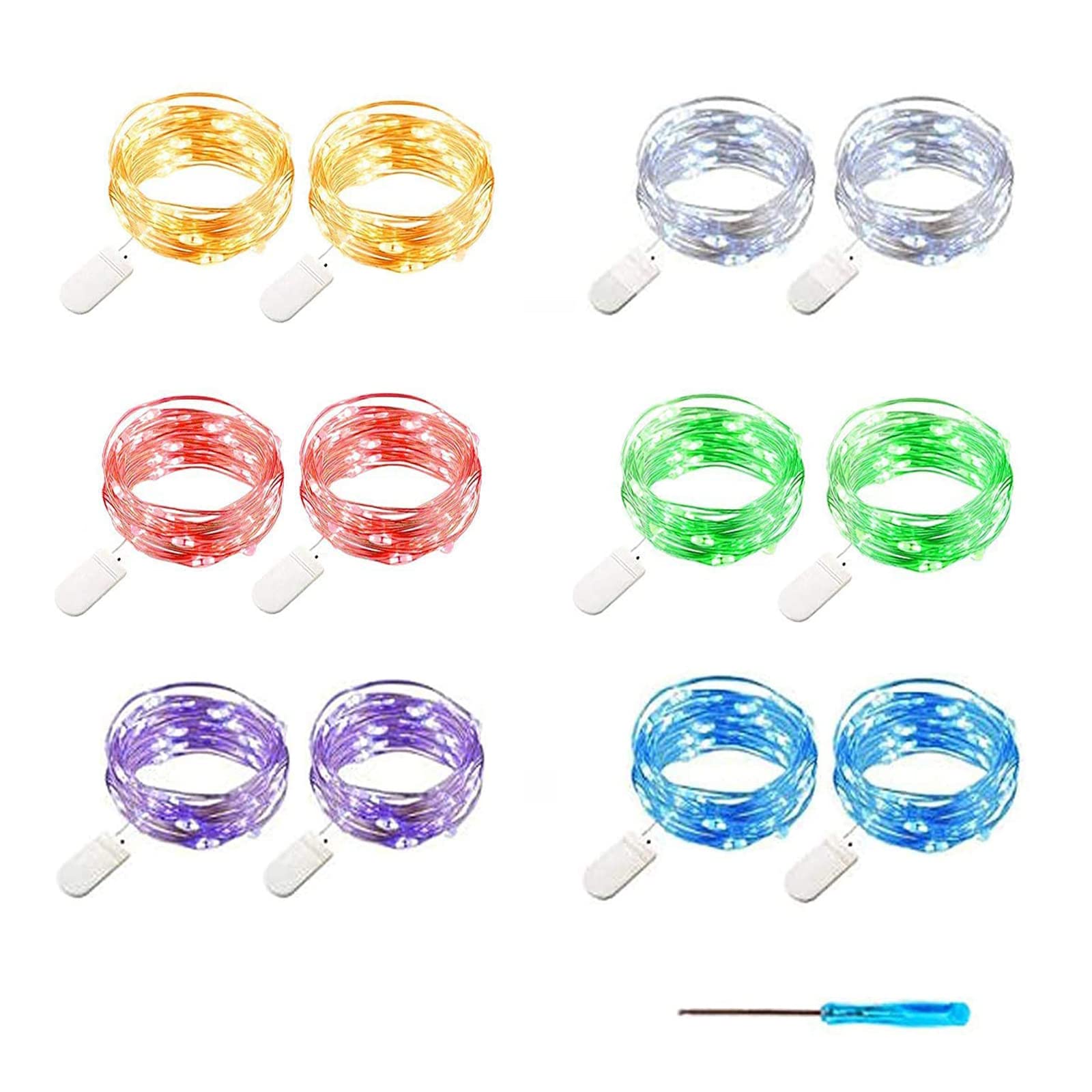 VOOKRY 12 Pack Fairy Lights Battery Operated, 30 LEDs Mini Starry ...