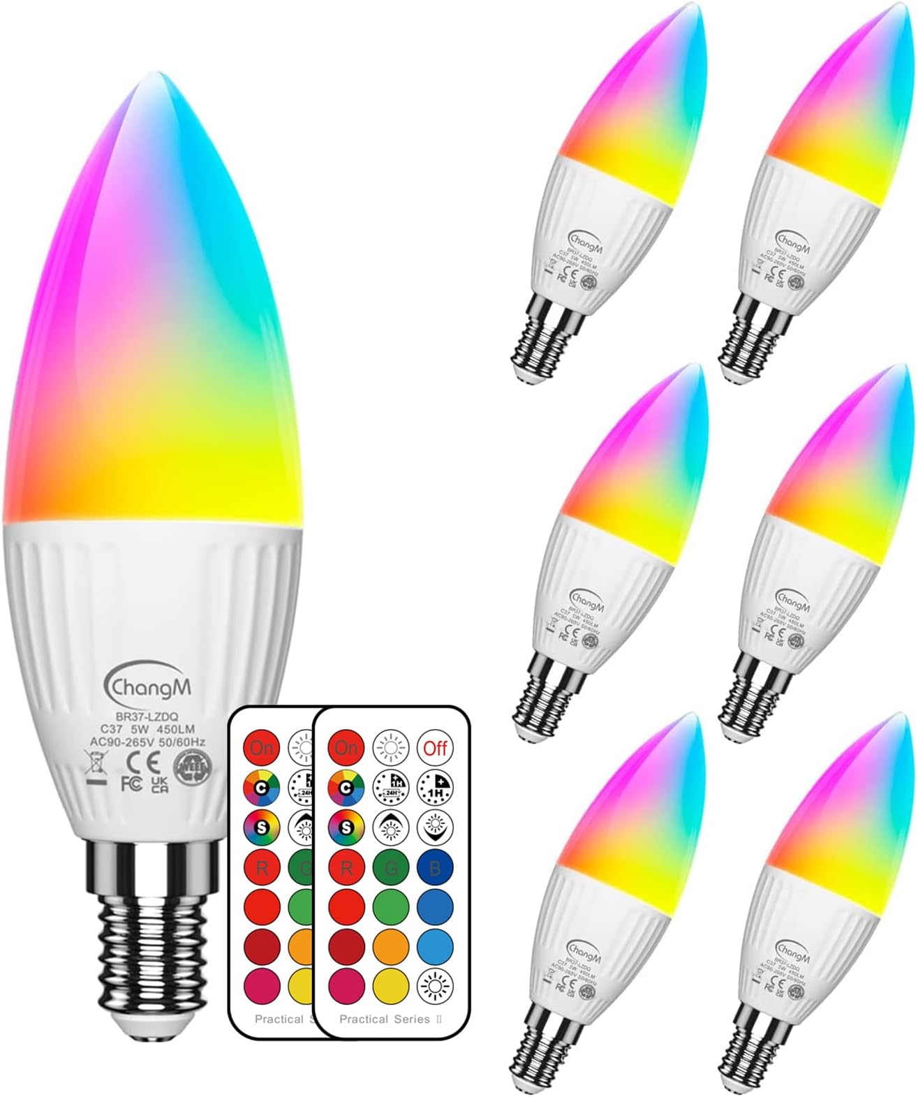 E12 LED Light Bulbs 5W,40W Equivalent, Small Base B11 Candelabra Light ...