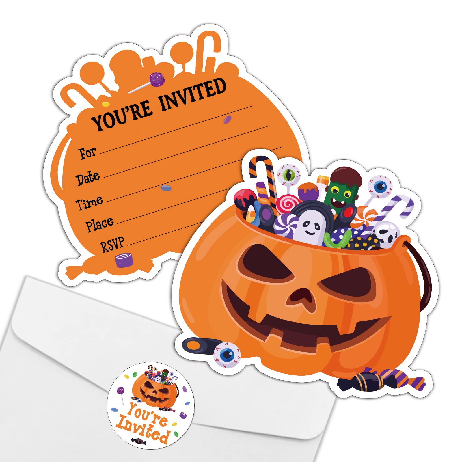 Happy Halloween Birthday Invitation Cards