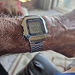 Amazon.com: Casio Men's Vintage A178WA-1A Silver Stainless-Steel Quartz Watch with Grey Dial ...