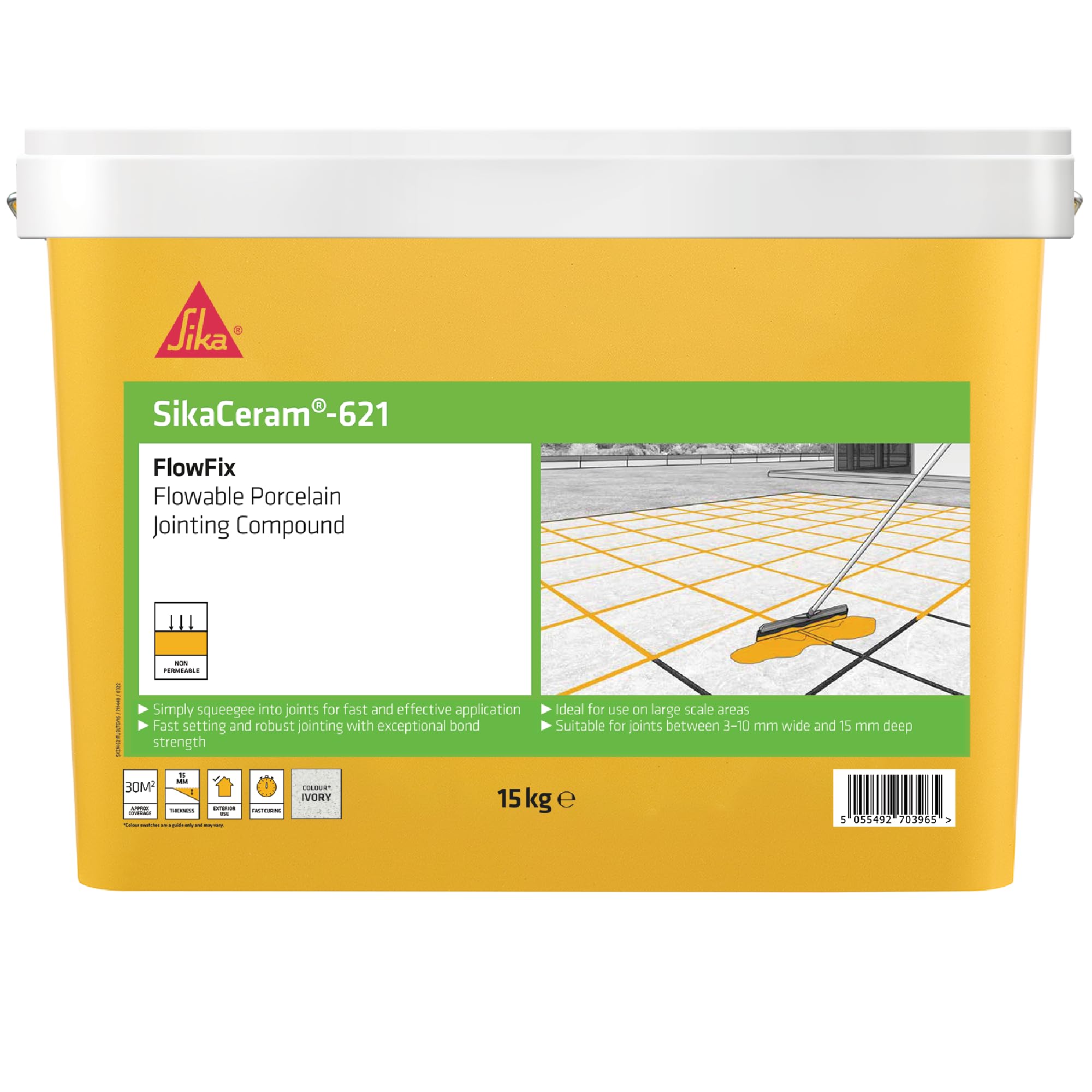 Sika SikaCeram 621 FlowFix Jointing Compound for Flowable Porcelain ...