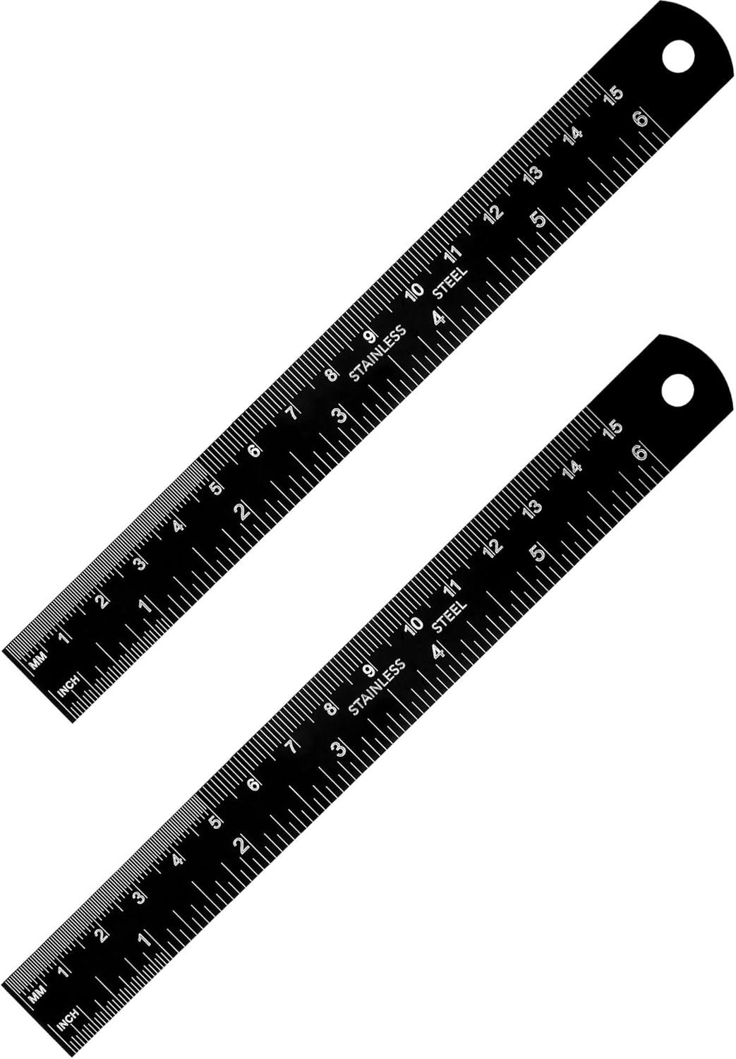 Stainless Steel Ruler and Metal Rule Kit with Conversion Table (6 Inch ...