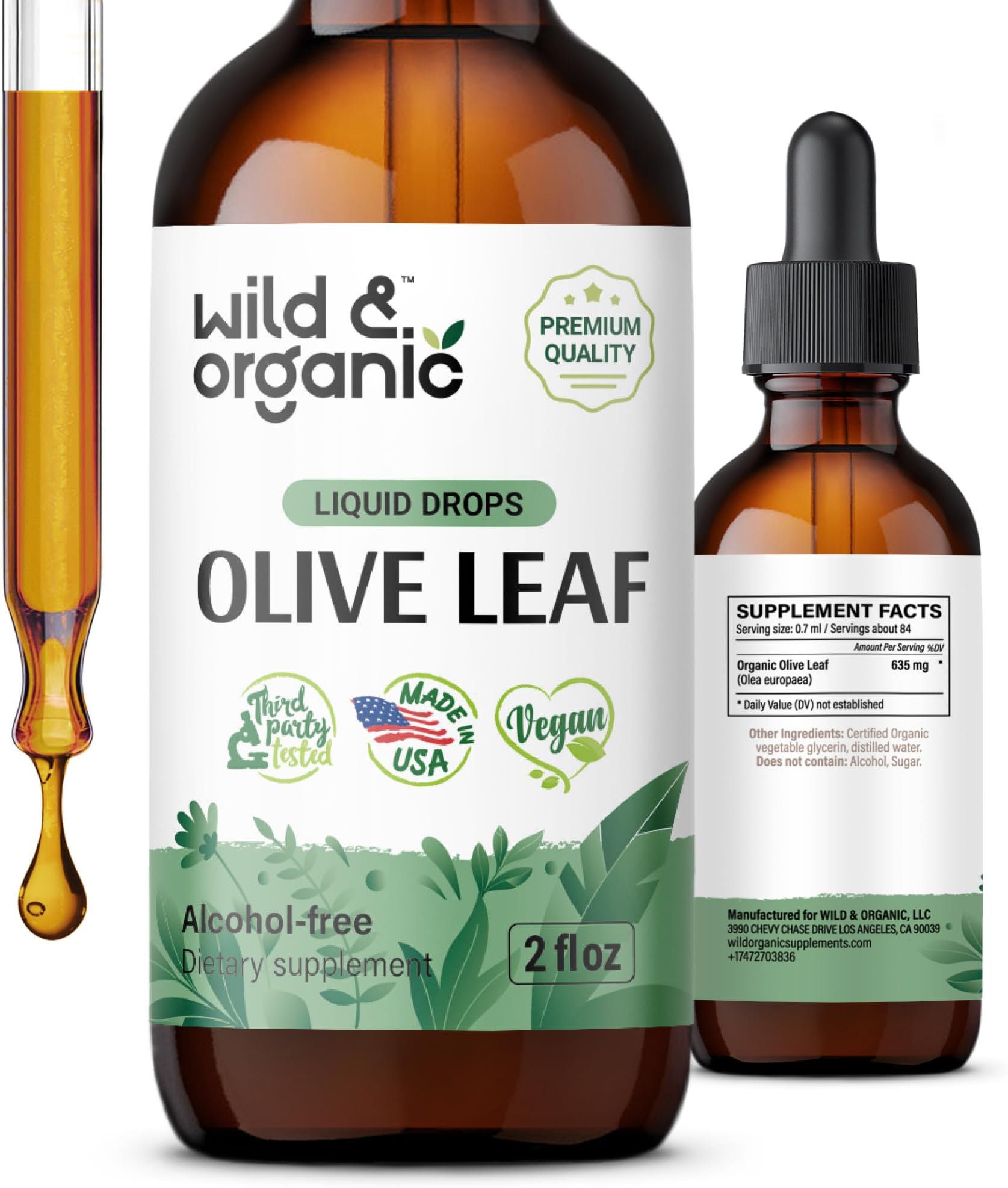 Amazon.com: Olive Leaf Liquid Extract - Organic Olive Leaf Supplement ...
