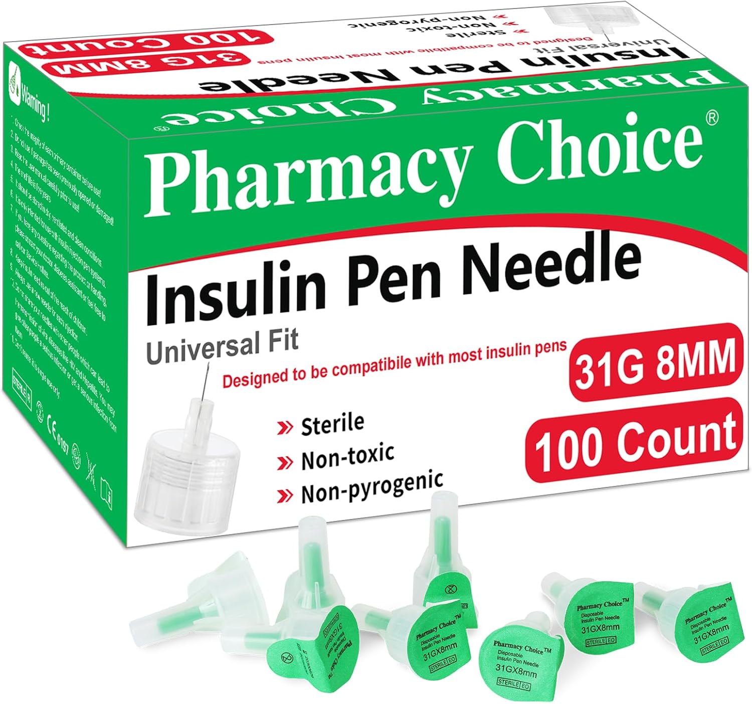 Amazon.com: 31G8MM(5/16") Insulin Pen Needles, Diabetic Needles for ...