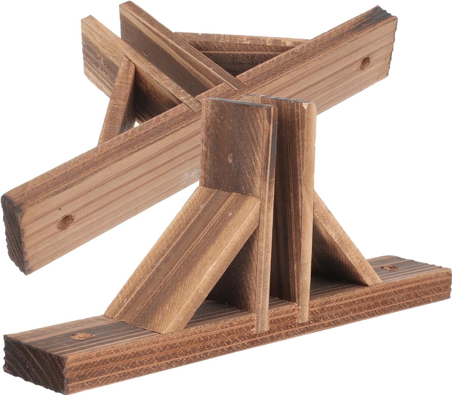 Amazon.com : Kisangel 2pcs Triangle Fence Support Garden Wooden Fence ...
