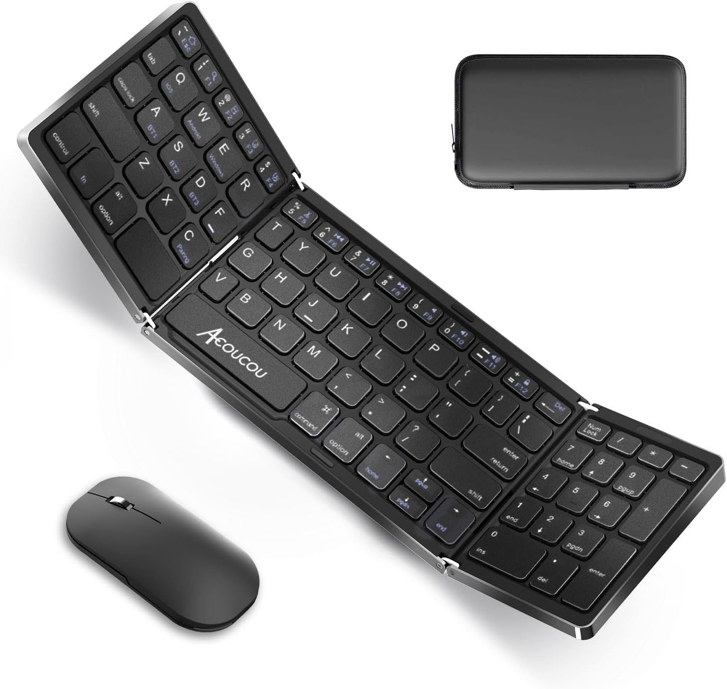 Amazon.com: Acoucou Wireless Foldable Keyboard and Mouse Combo ...