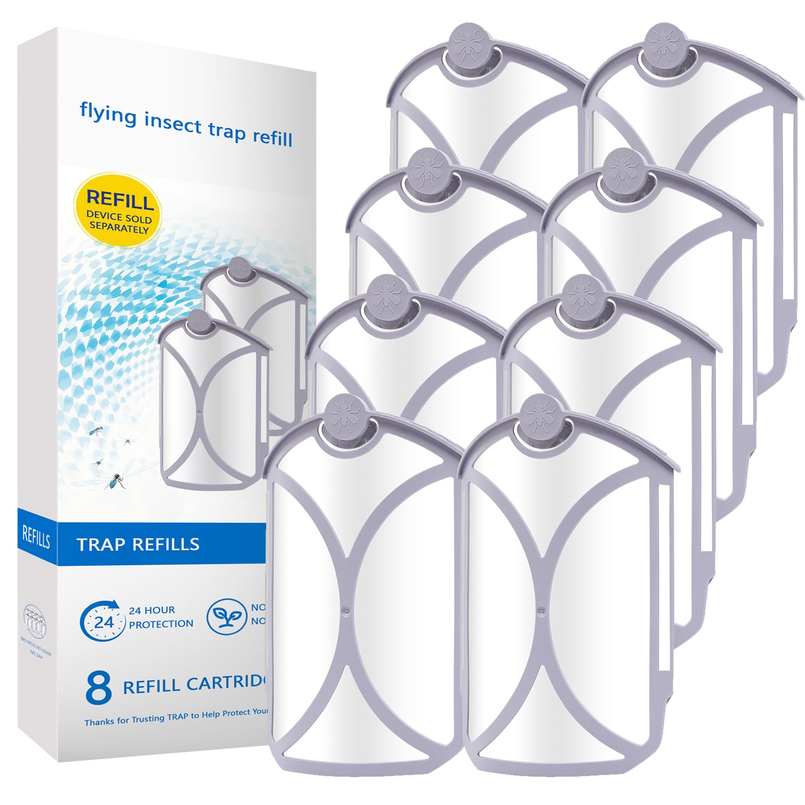 LONYEON 8-Pack Refill Cartridges Compatible with ZEVO M364 Plug-in Light,Traps Replacement ...