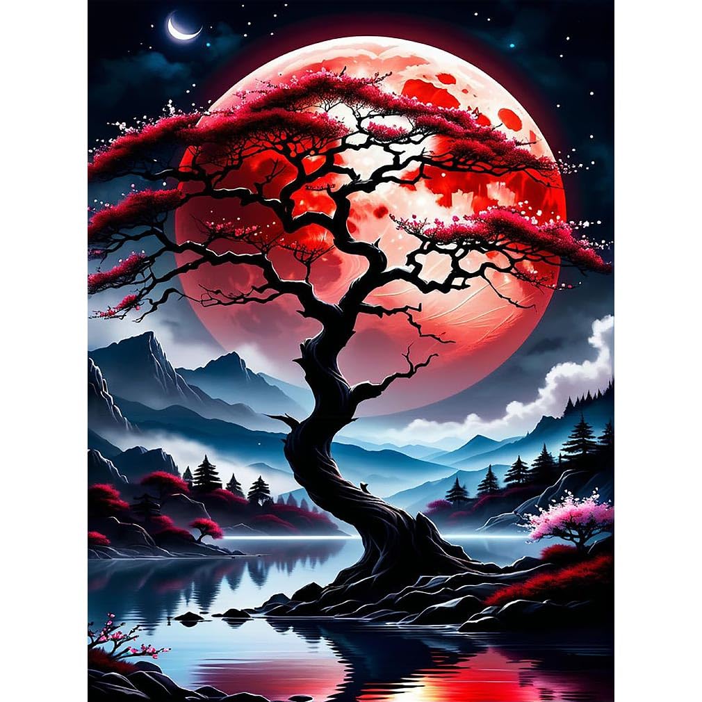 Amazon.com: LWZAYS Tree of Life Diamond Painting Kits for Adults - Moon ...